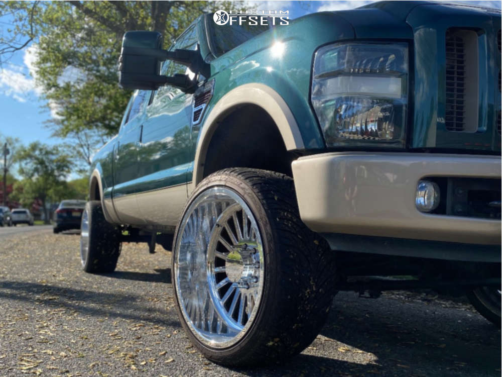 2008 Ford F-250 Super Duty with 24x12 -44 Rotiform SRG and 305/35R24 ...