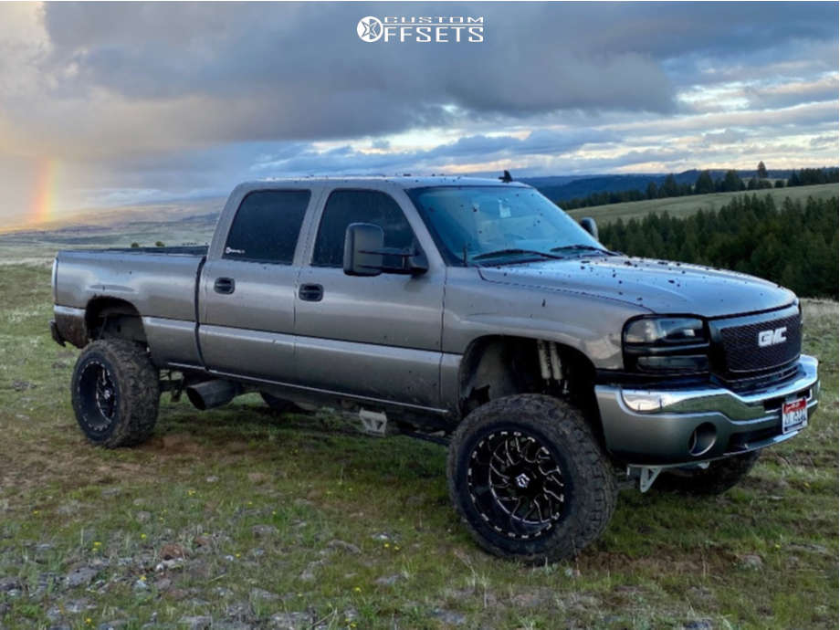 2006 GMC Sierra 2500 HD with 20x12 -44 TIS 544BM and 35/12.5R20 Toyo Tires Open Country R/T and ...