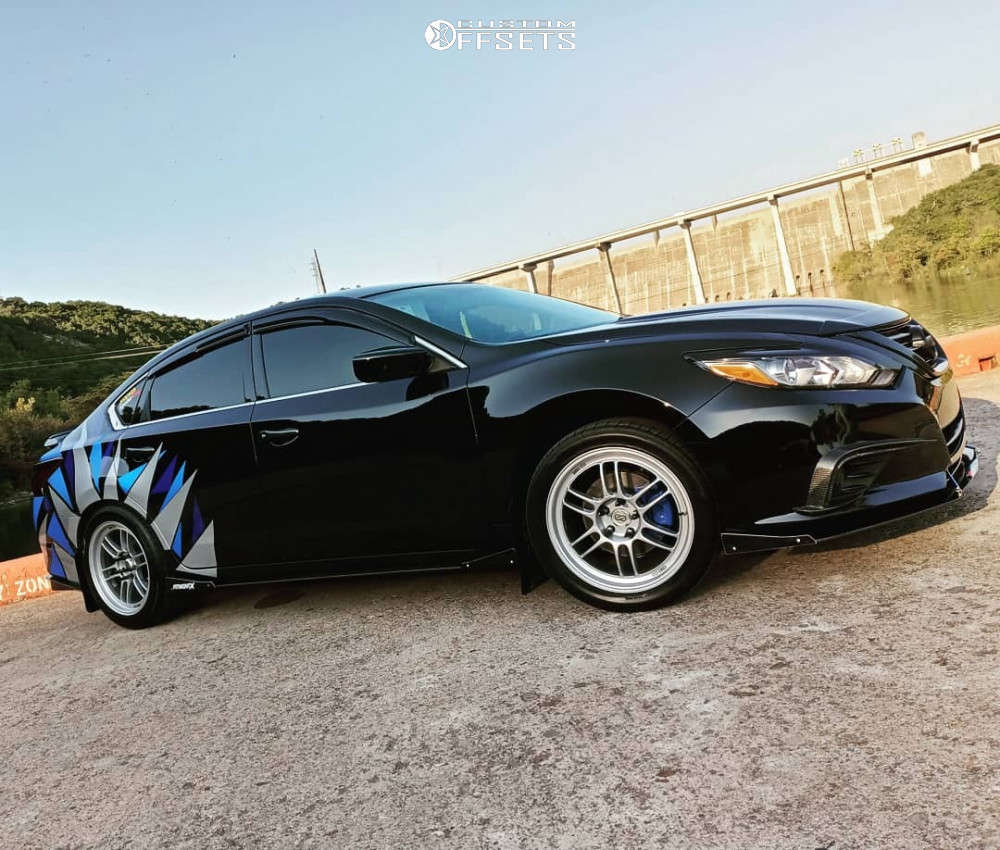 2018 Nissan Altima with 18x8 35 Enkei RPF1 and 235/45R18 Nitto Motivo ...