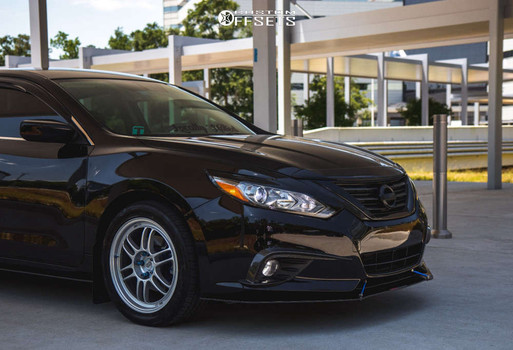 2018 Nissan Altima with 18x8 35 Enkei RPF1 and 235/45R18 Nitto Motivo ...