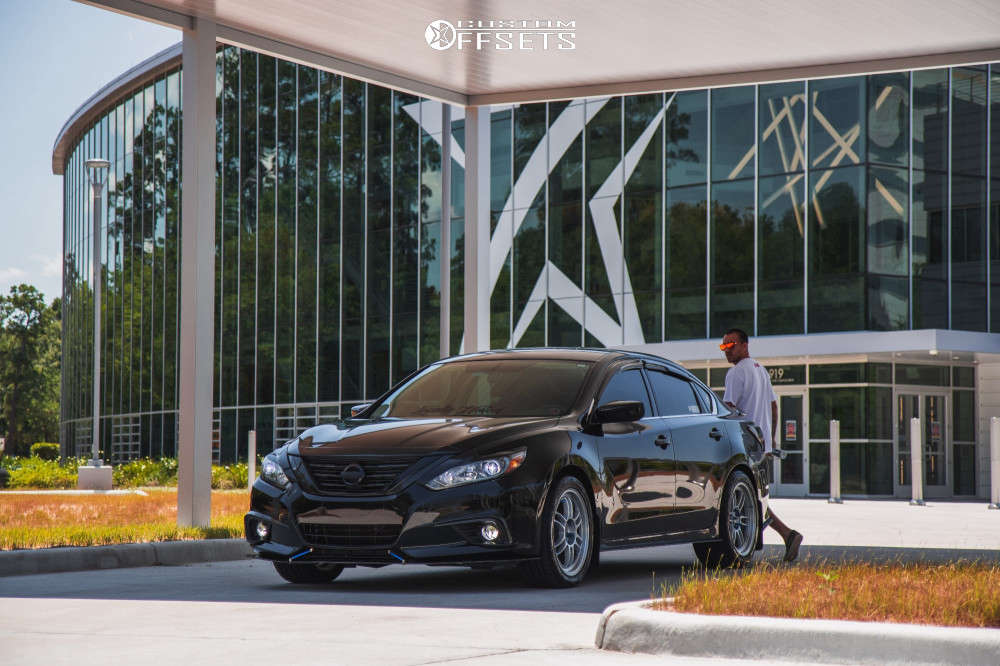 2018 Nissan Altima with 18x8 35 Enkei RPF1 and 235/45R18 Nitto Motivo ...