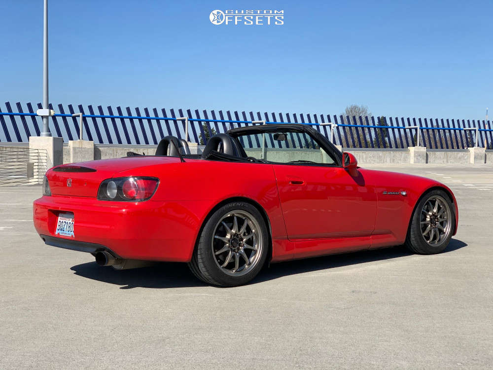 2002 Honda S2000 with 17x7.5 50 Rays Engineering Ce28n and 225/45R17 ...