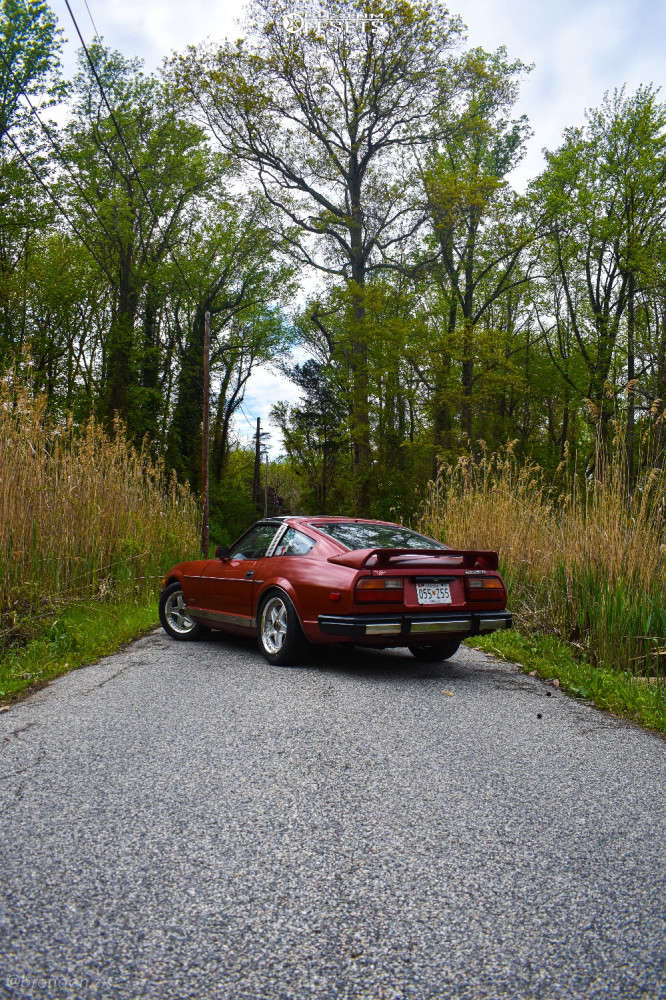1980 Nissan 280ZX with 16x7 38 Work Ewing and 225/50R16 Firestone ...