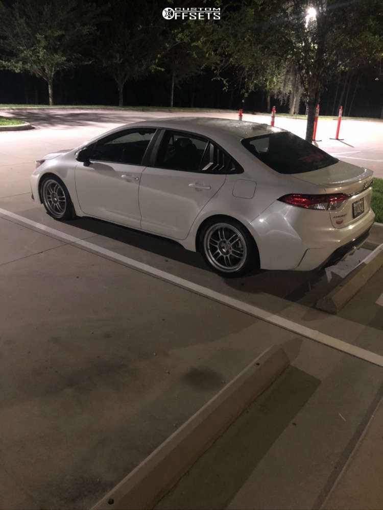 2020 Toyota Corolla with 18x8.5 35 Enkei RPF1 and 225/45R18 Michelin ...