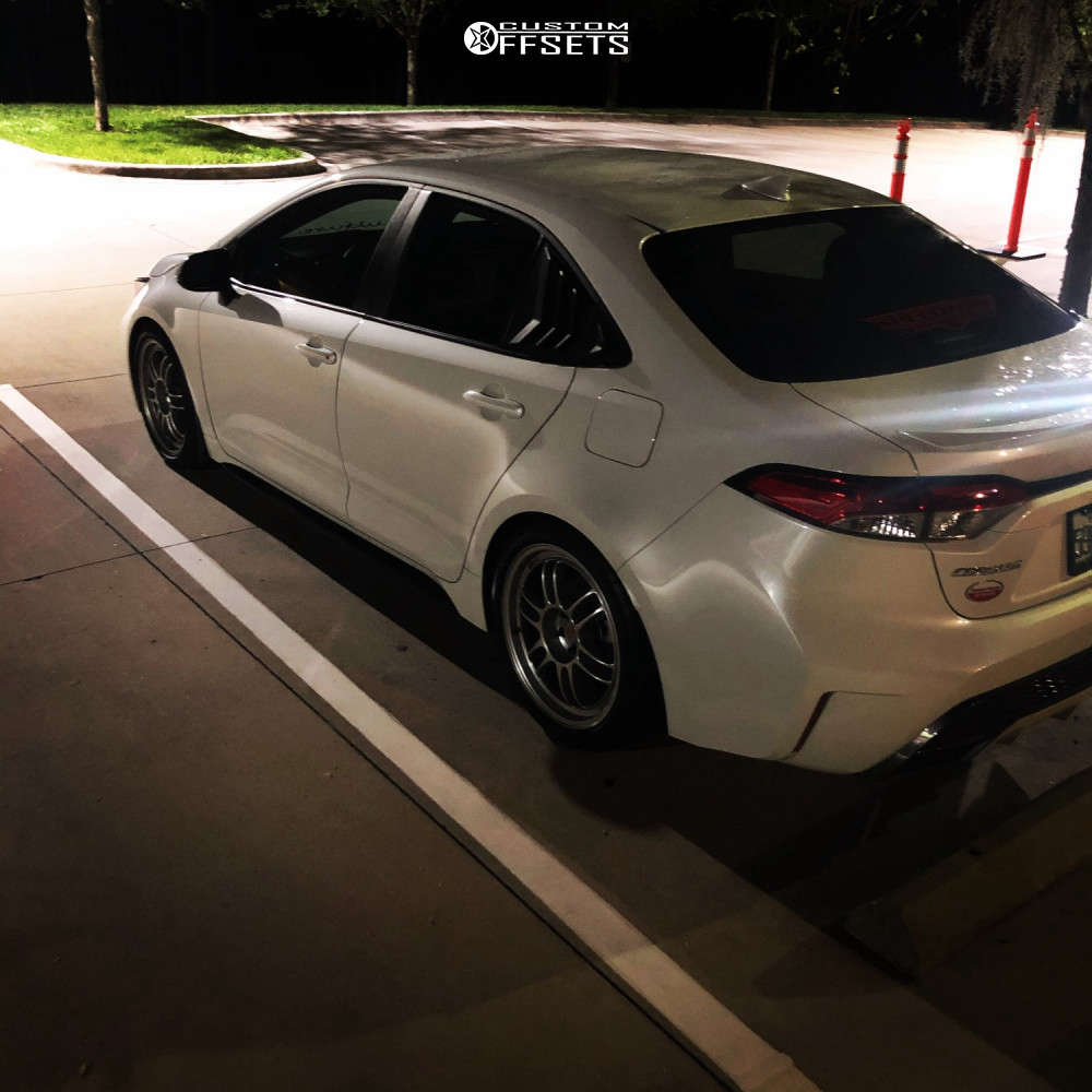 2020 Toyota Corolla with 18x8.5 35 Enkei RPF1 and 225/45R18 Michelin ...