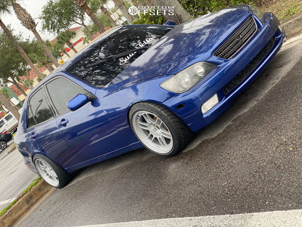 2002 Lexus IS300 with 17x9.5 18 Enkei RPF1 and 235/40R17 Federal SS595 ...