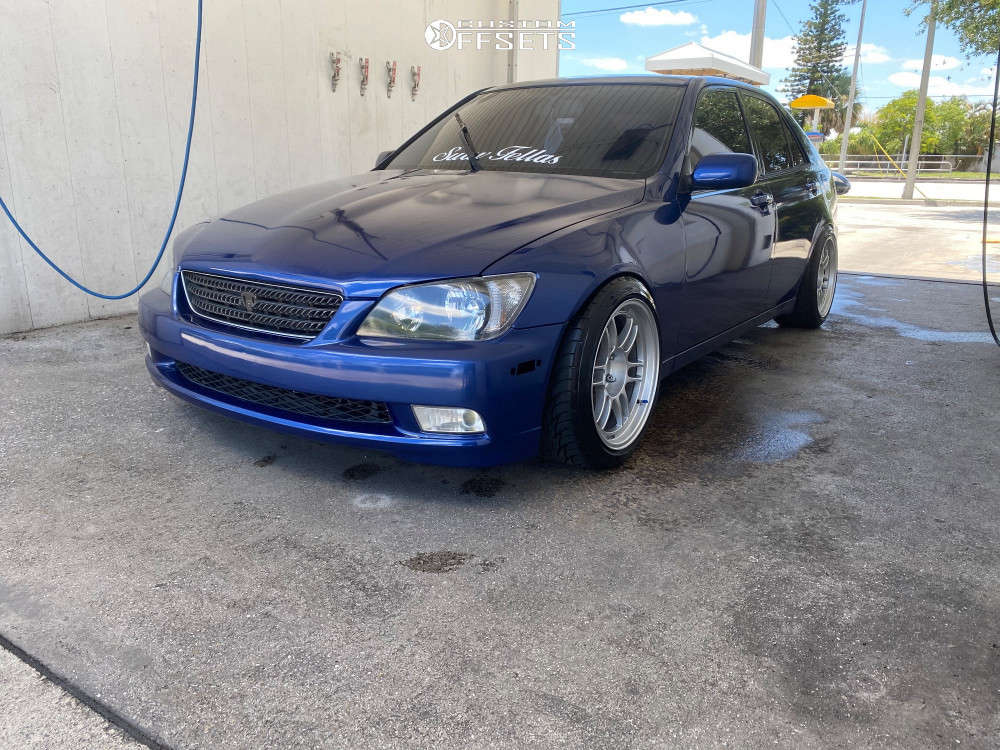 2002 Lexus IS300 with 17x9.5 18 Enkei RPF1 and 235/40R17 Federal SS595 ...