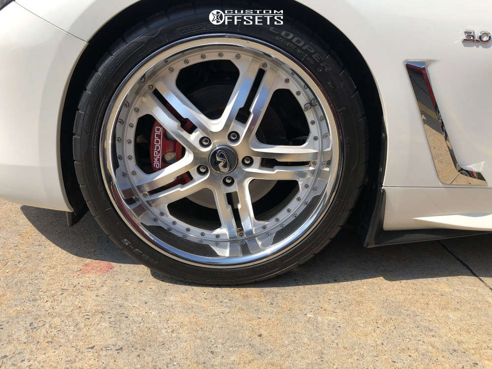 2018 INFINITI Q60 with 20x10 25 Merceli M6 and 255/35R20 Cooper Zeon ...