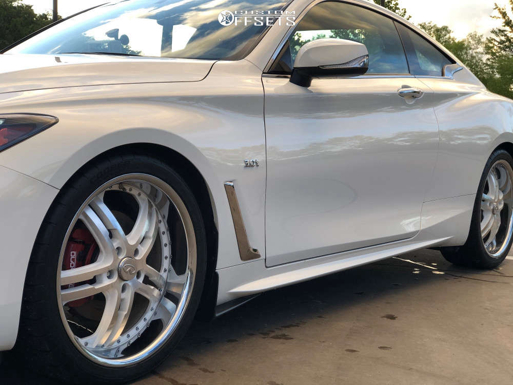 2018 INFINITI Q60 with 20x10 25 Merceli M6 and 255/35R20 Cooper Zeon ...