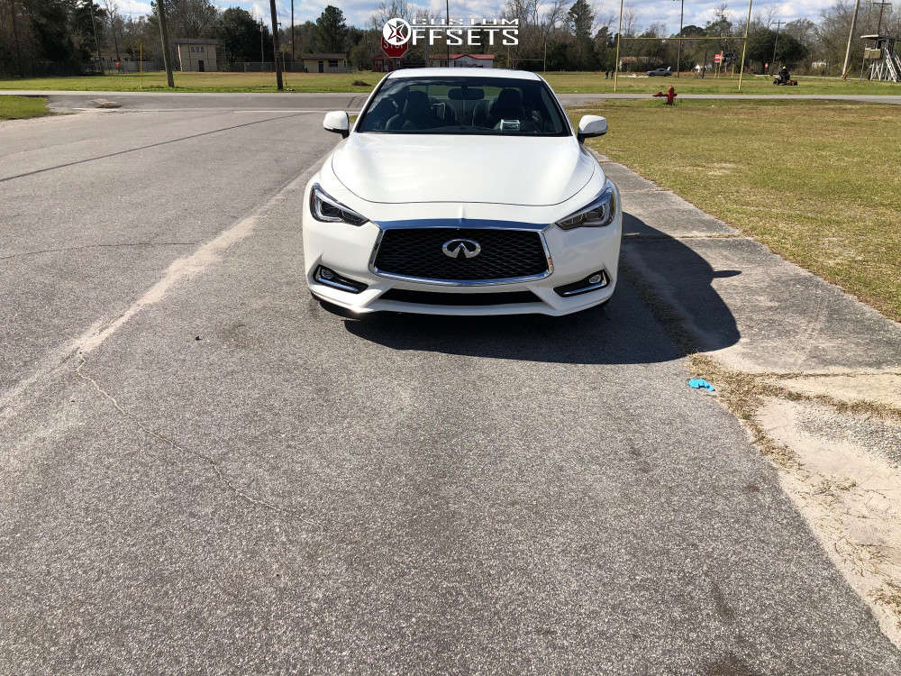 2018 INFINITI Q60 with 20x10 25 Merceli M6 and 255/35R20 Cooper Zeon ...