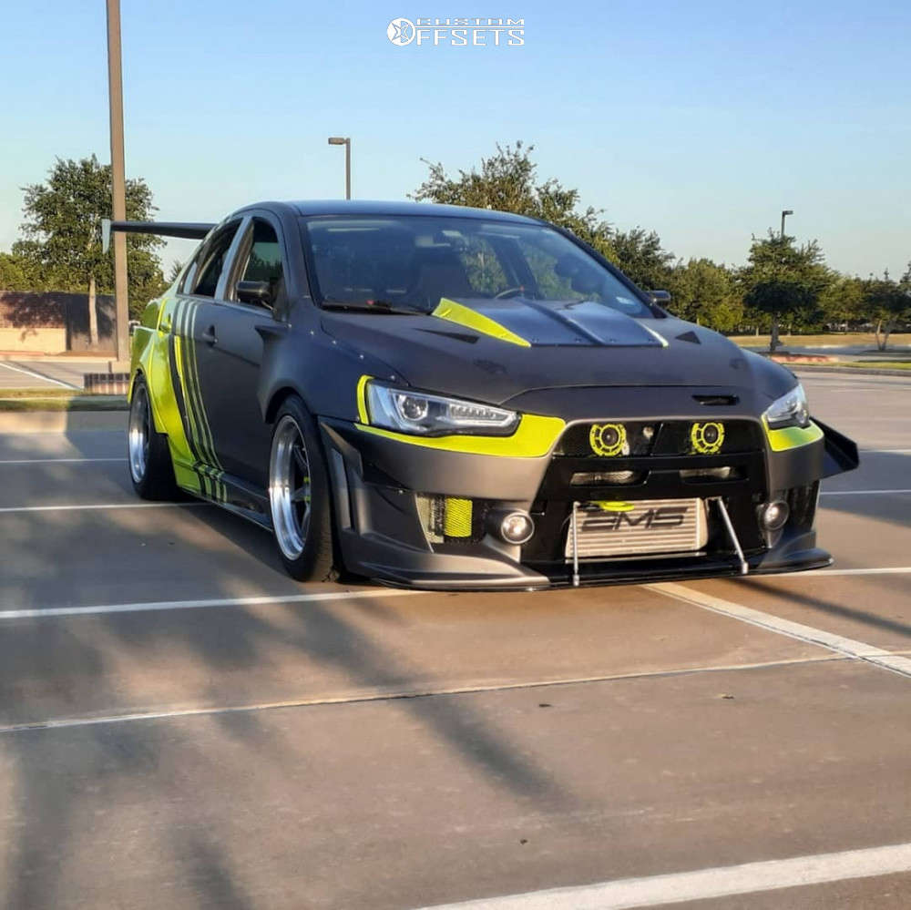 2015 Mitsubishi Lancer with 18x10.5 12 Kansei Roku and 275/40R18 Toyo ...