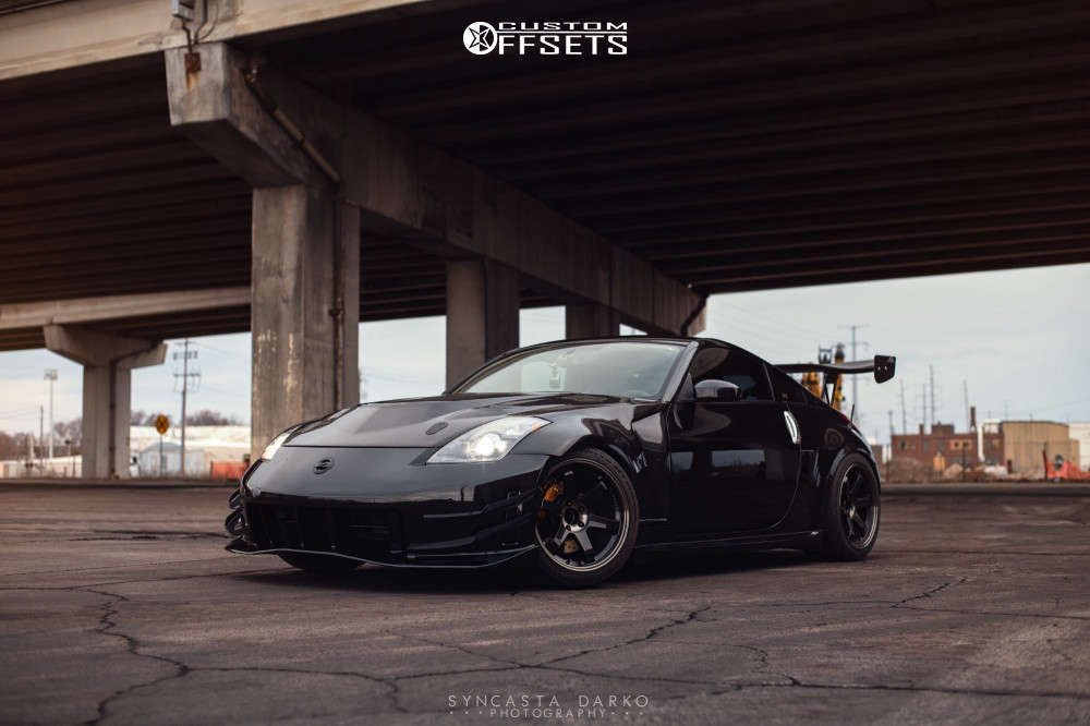 2008 Nissan 350Z with 18x11 18 Volk Te37sl and 285/35R18 Nitto Nt555r ...