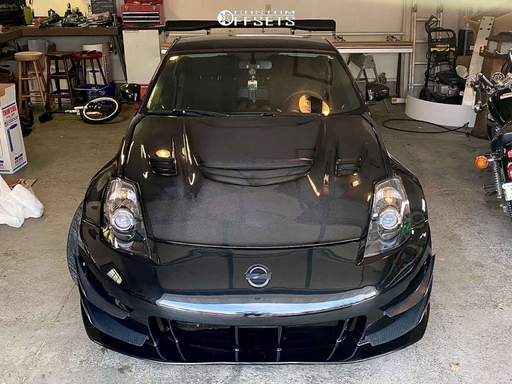 2008 Nissan 350Z with 18x11 18 Volk Te37sl and 285/35R18 Nitto Nt555r ...