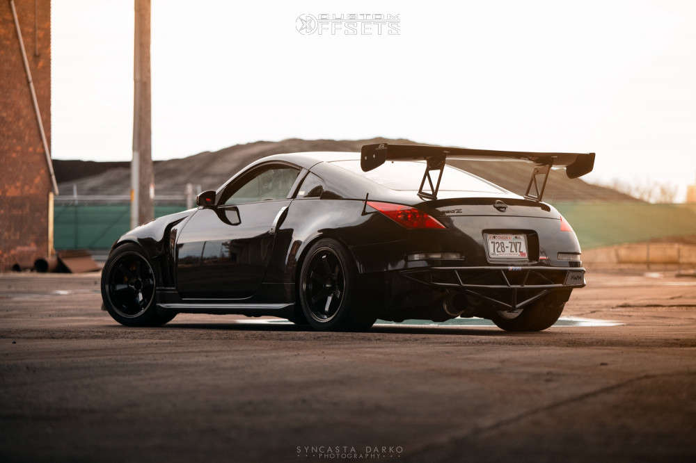 2008 Nissan 350Z with 18x11 18 Volk Te37sl and 285/35R18 Nitto Nt555r ...