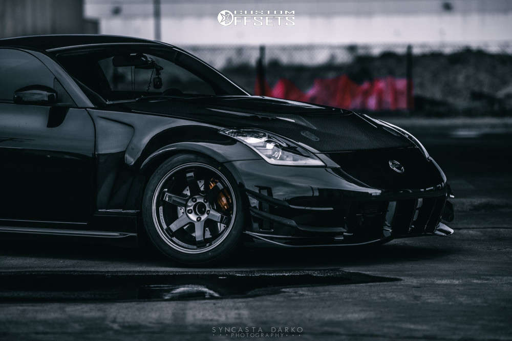 2008 Nissan 350Z with 18x11 18 Volk Te37sl and 285/35R18 Nitto Nt555r ...