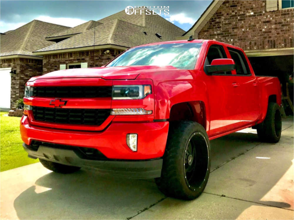 2016 Chevrolet Silverado 1500 with 22x12 -44 BZO B007 and 33/12.5R22 Toyo Tires Open Country M/T ...