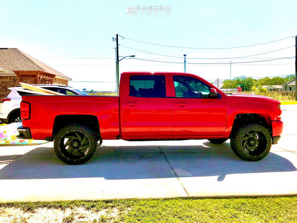 2016 Chevrolet Silverado 1500 with 22x12 -44 BZO B007 and 33/12.5R22 ...