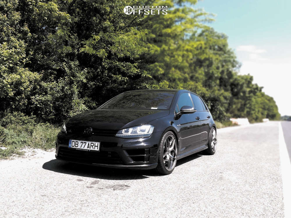 2014 Volkswagen Golf R with 19x8.5 42 Japan Racing JR35 and 235/35R19 ...