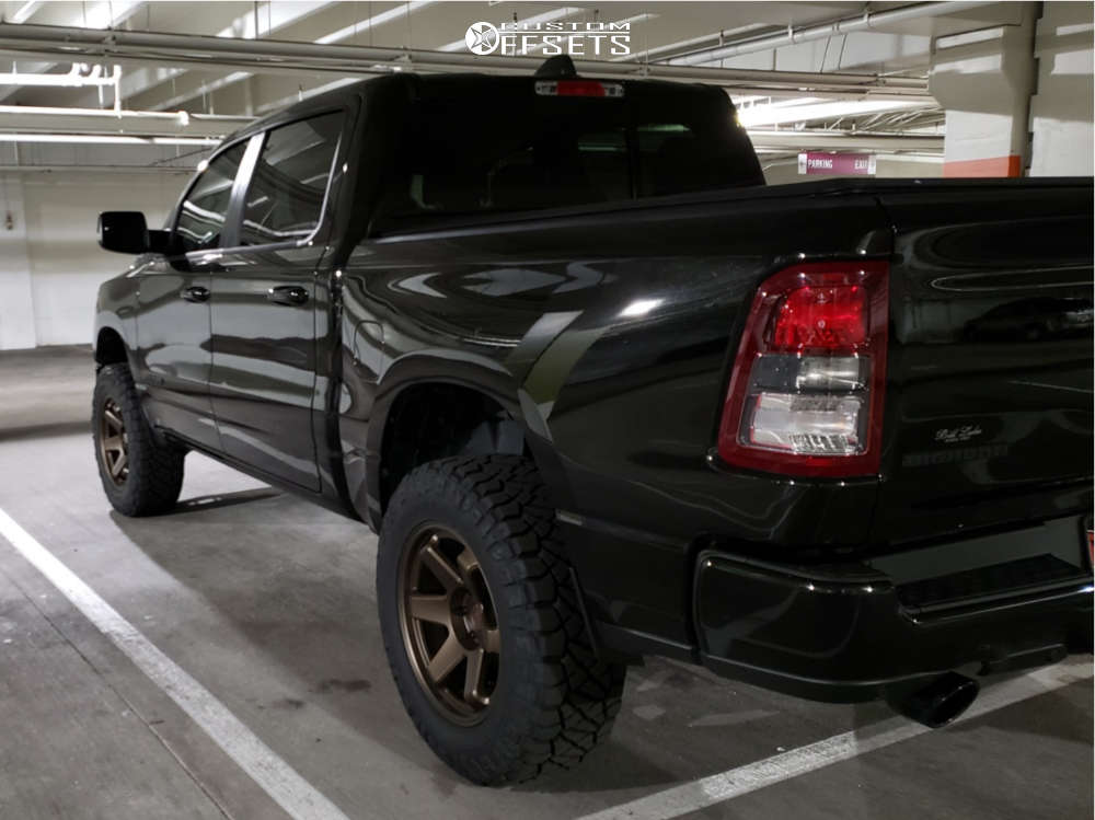 2019 Ram 1500 with 20x9.5 -18 Black Rhino Roku and 35/11.5R20 Nitto ...