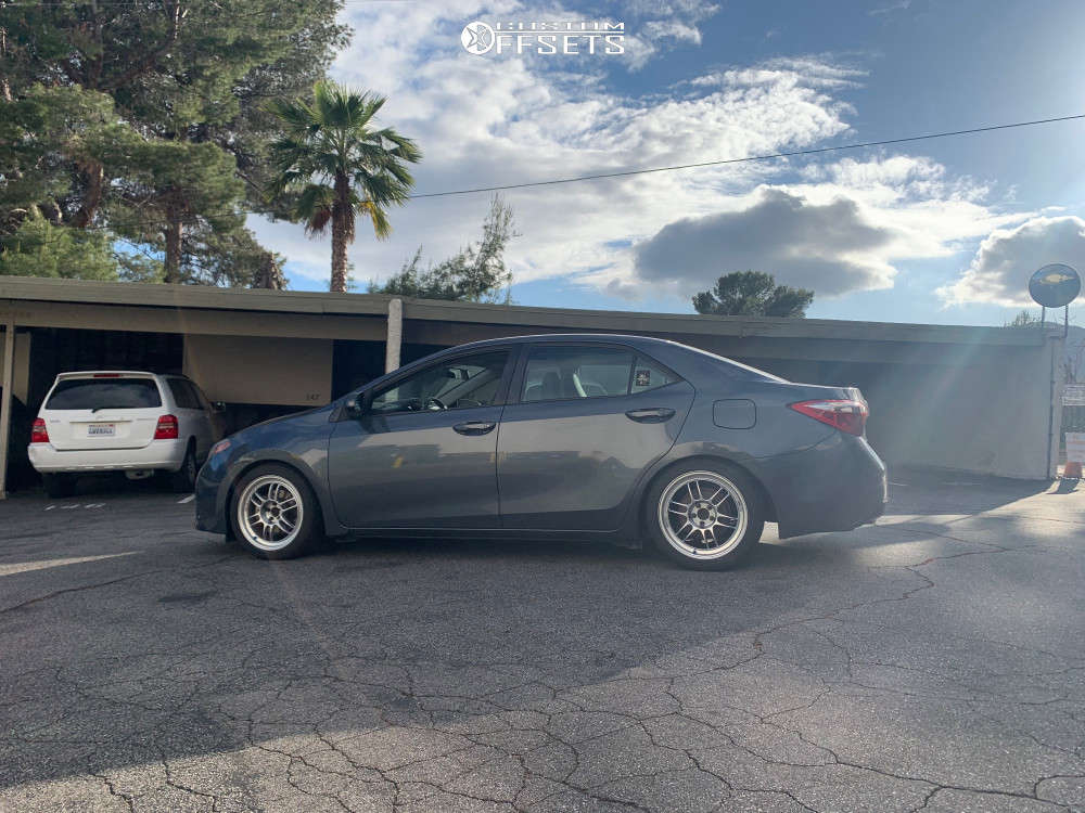 2014 Toyota Corolla with 17x8 35 Enkei RPF1 and 235/40R17 Federal SS595 ...