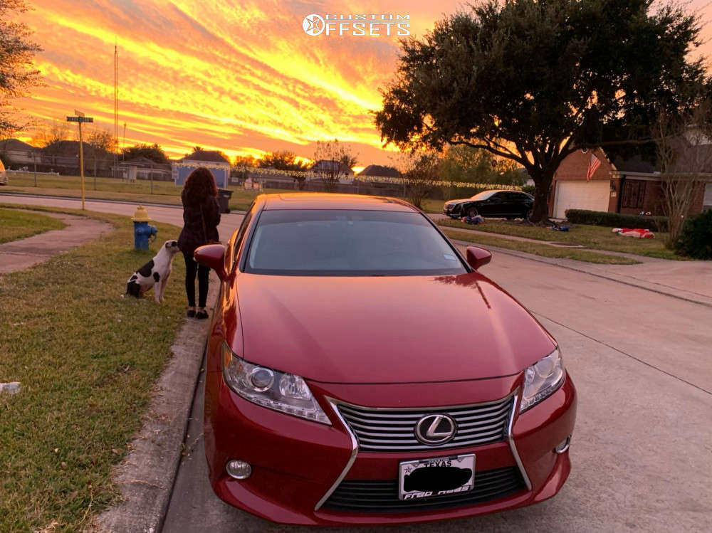 2015 Lexus ES350 with 18x8 35 Konig Oversteer and 225/45R18 Vercelli ...