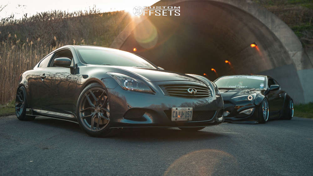 2008 INFINITI G37 with 19x8.5 30 Stance Sf-03 and 225/45R19 Continental ...