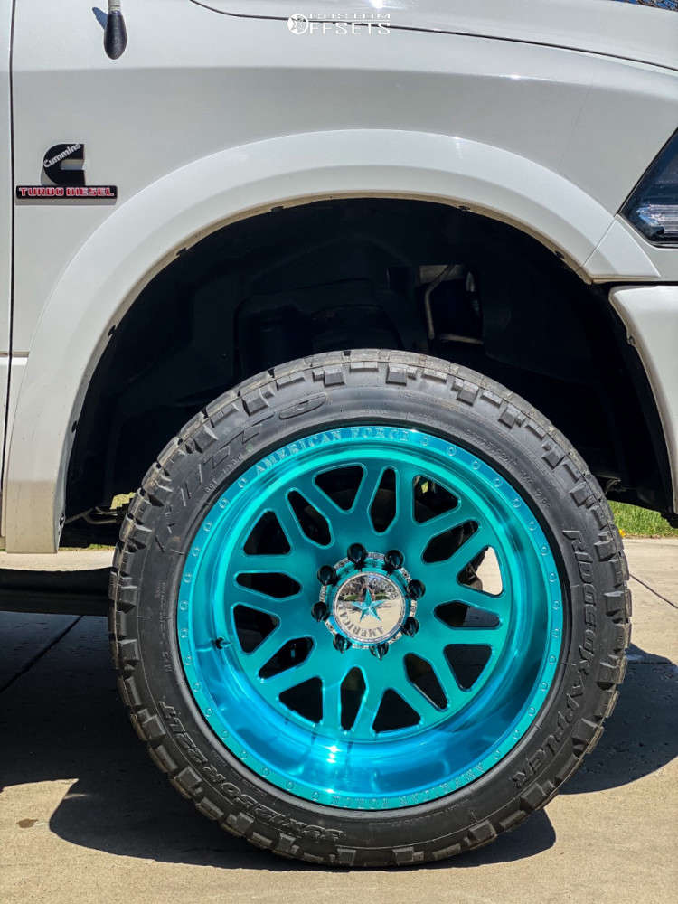 2018 Ram 3500 with 22x12 -40 American Force Trax Ss and 33/12.5R22 ...
