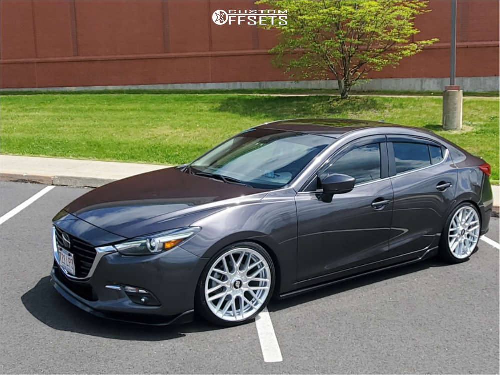 2018 Mazda 3 with 19x8.5 35 Rotiform Rse and 225/35R19 Falken Fk453 and ...