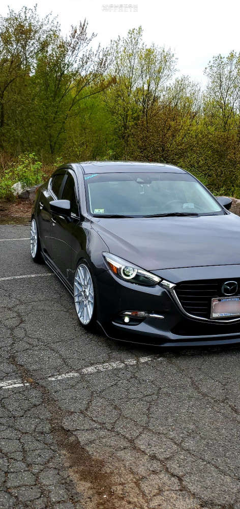 2018 Mazda 3 with 19x8.5 35 Rotiform Rse and 225/35R19 Falken Fk453 and ...