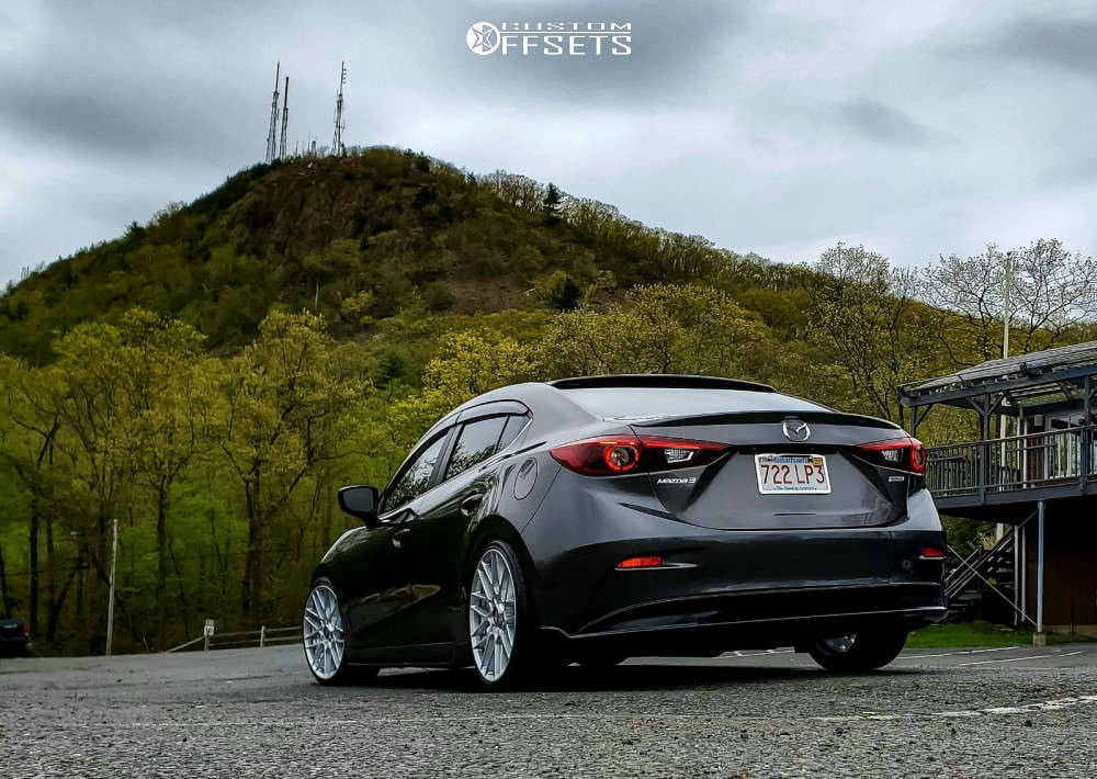 2018 Mazda 3 with 19x8.5 35 Rotiform Rse and 225/35R19 Falken Fk453 and ...