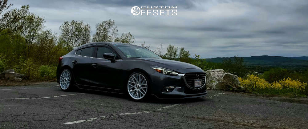2018 Mazda 3 with 19x8.5 35 Rotiform Rse and 225/35R19 Falken Fk453 and ...