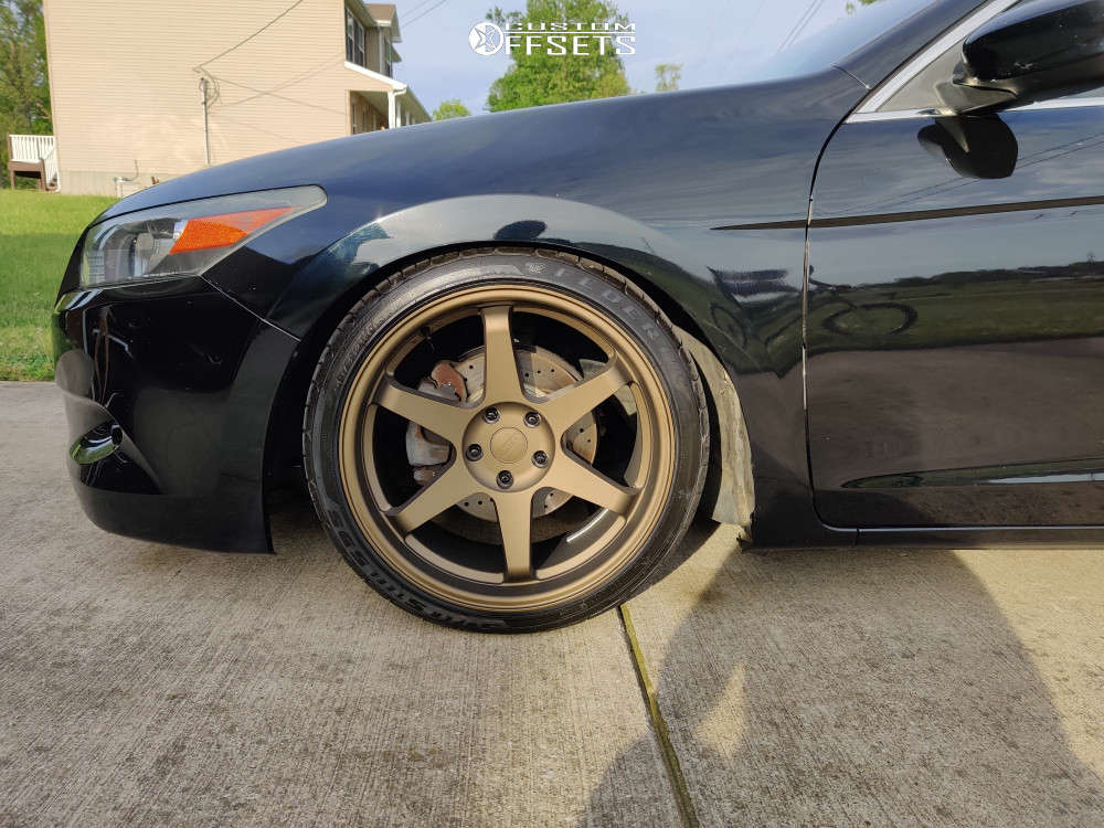 2008 Honda Accord with 19x9.5 35 ESR Sr07 and 245/35R19 Federal SS595 ...