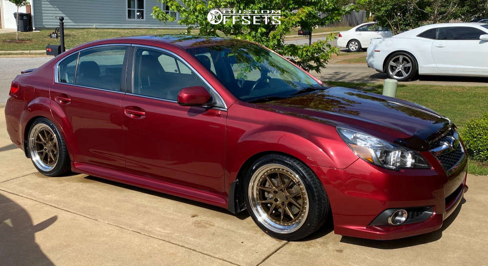 2013 Subaru Legacy with 18x8.5 35 Aodhan Ds08 and 225/40R18 Hankook ...