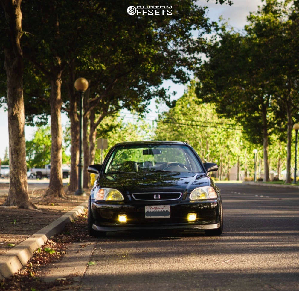1997 Honda Civic with 16x8 20 MST Time Attack and 195/45R16 Federal ...