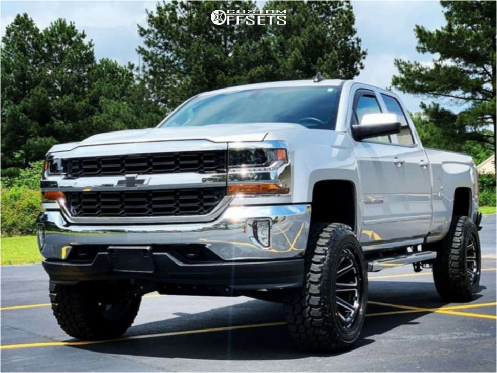 2017 Chevrolet Silverado 1500 with 22x12 -44 Gear Off-Road Black Hawk ...