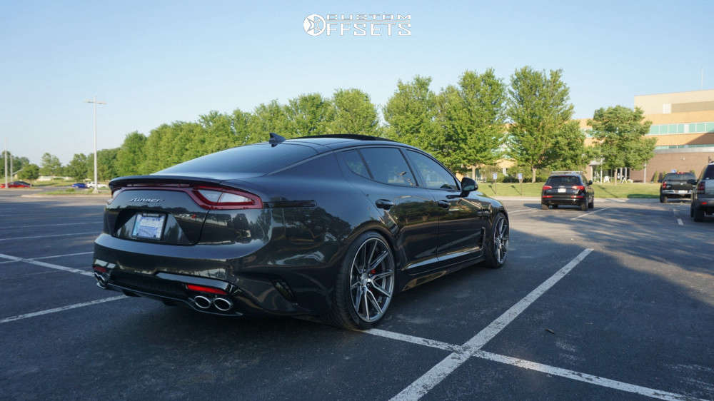 2019 Kia Stinger with 20x9 38 Niche Gemello and 245/35R20 Ohtsu FP8000 and Lowering Springs ...