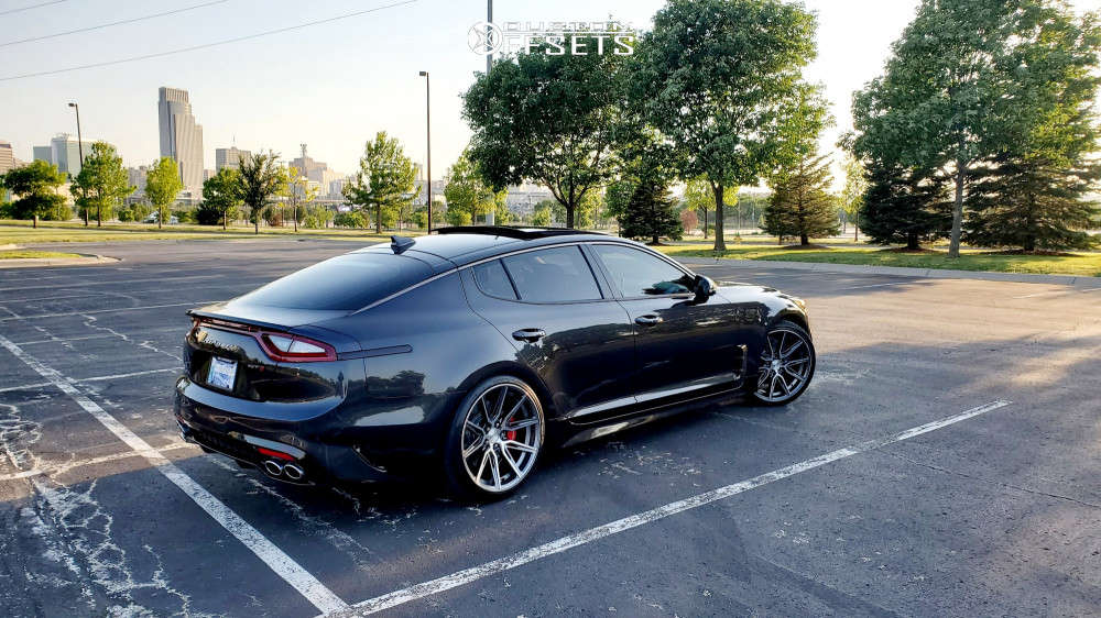 2019 Kia Stinger with 20x9 38 Niche Gemello and 245/35R20 Ohtsu FP8000 and Lowering Springs ...