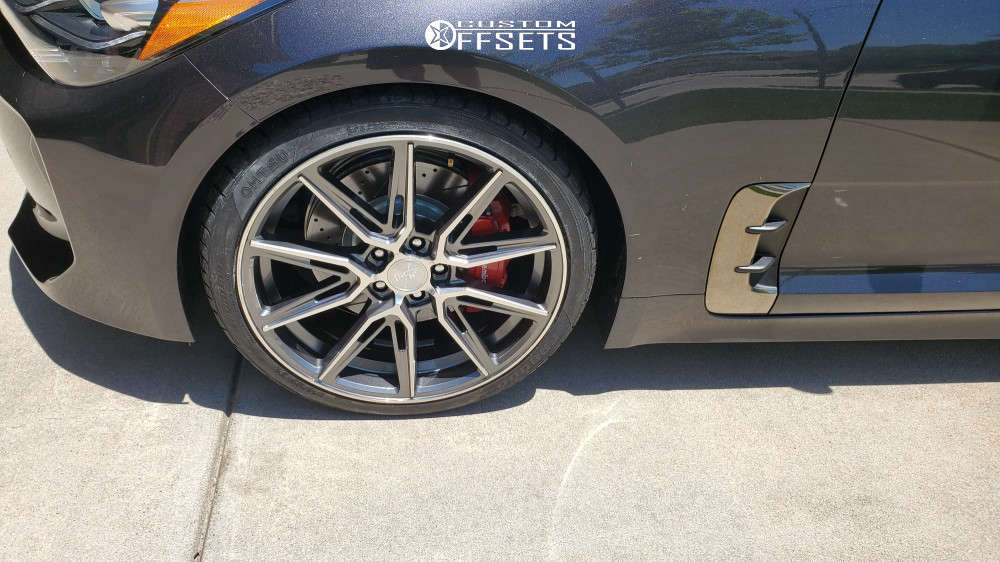 2019 Kia Stinger with 20x9 38 Niche Gemello and 245/35R20 Ohtsu FP8000 and Lowering Springs ...