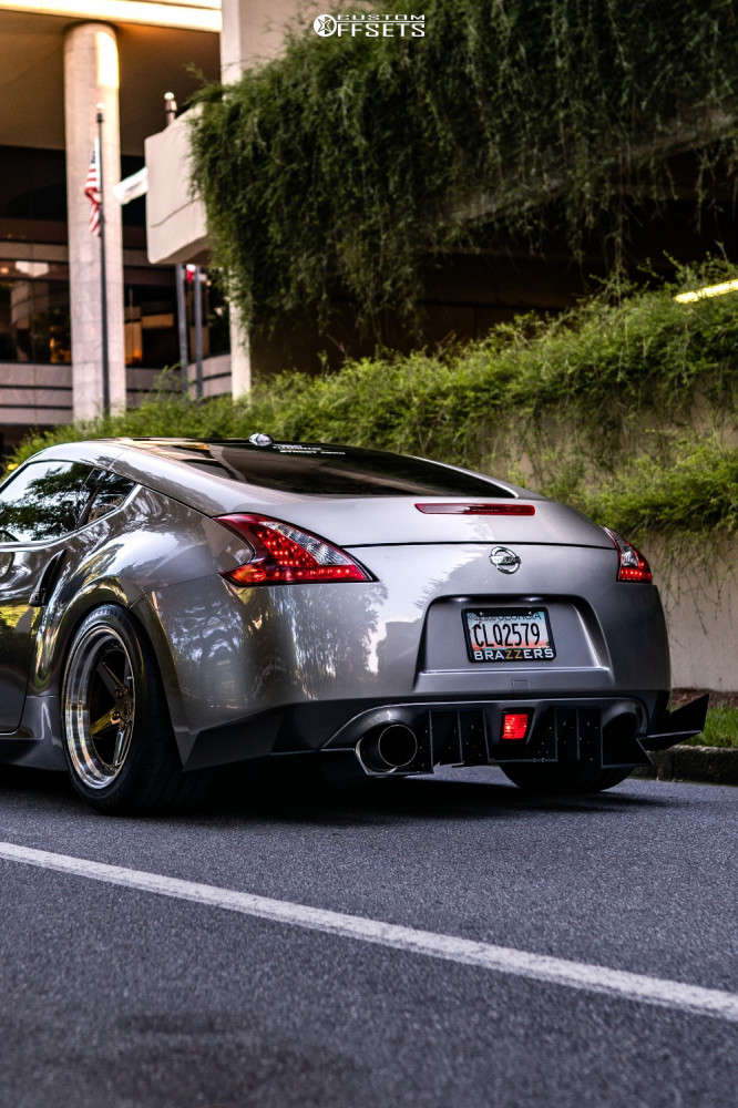 2010 Nissan 370Z with 18x9.5 15 Aodhan Ds05 and 255/40R18 Firestone ...