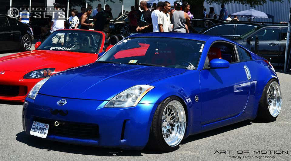 2003 Nissan 350Z with 18x10 -15 CCW Classics and 225/40R18 Federal ...