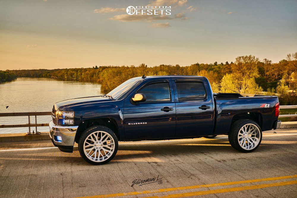 2012 Chevrolet Silverado 1500 with 24x12 -44 Axe Offroad Ax1.1 and 305 ...