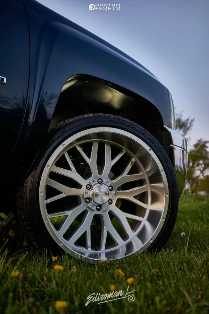 2012 Chevrolet Silverado 1500 with 24x12 -44 Axe Offroad Ax1.1 and 305 ...