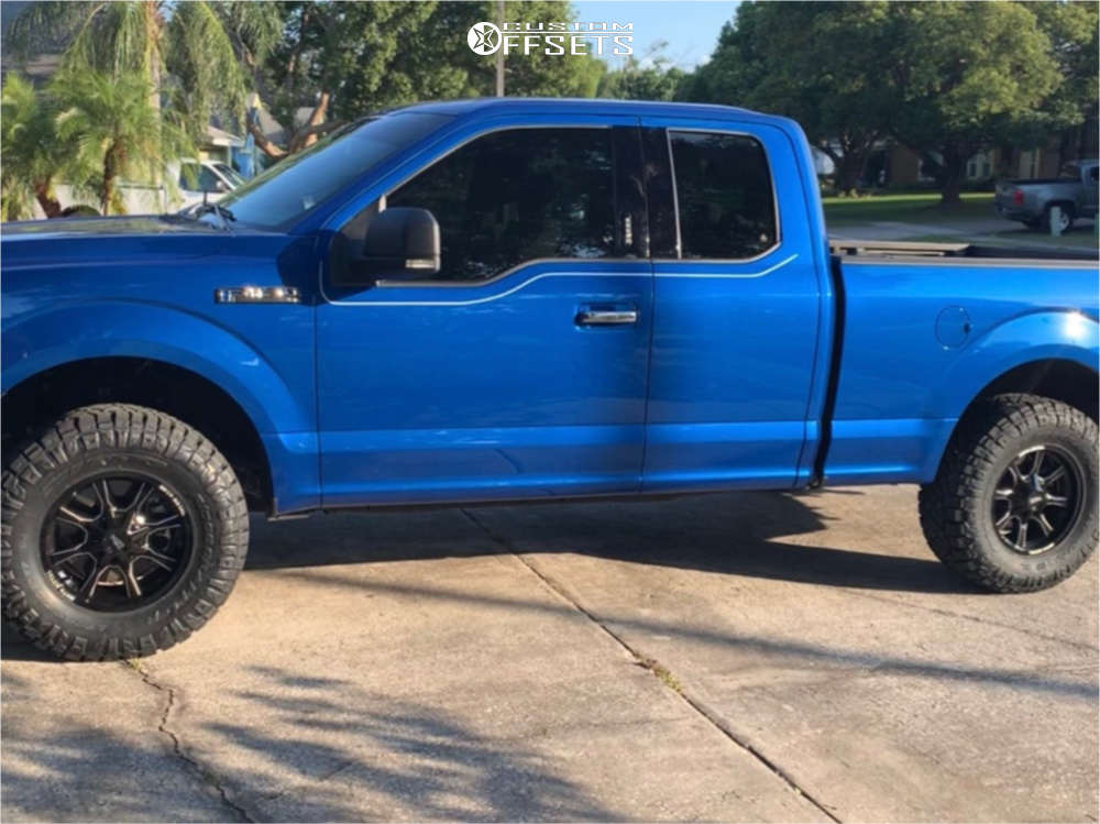 2018 Ford F-150 with 17x8 0 Moto Metal Mo970 and 295/70R17 Nitto Ridge ...