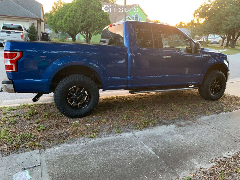 2018 Ford F-150 with 17x8 0 Moto Metal Mo970 and 295/70R17 Nitto Ridge ...