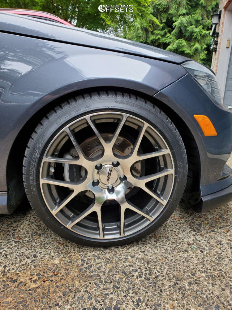 2011 Mercedes-Benz C300 with 18x8.5 32 TSW Nurburgring and 225/40R18 ...