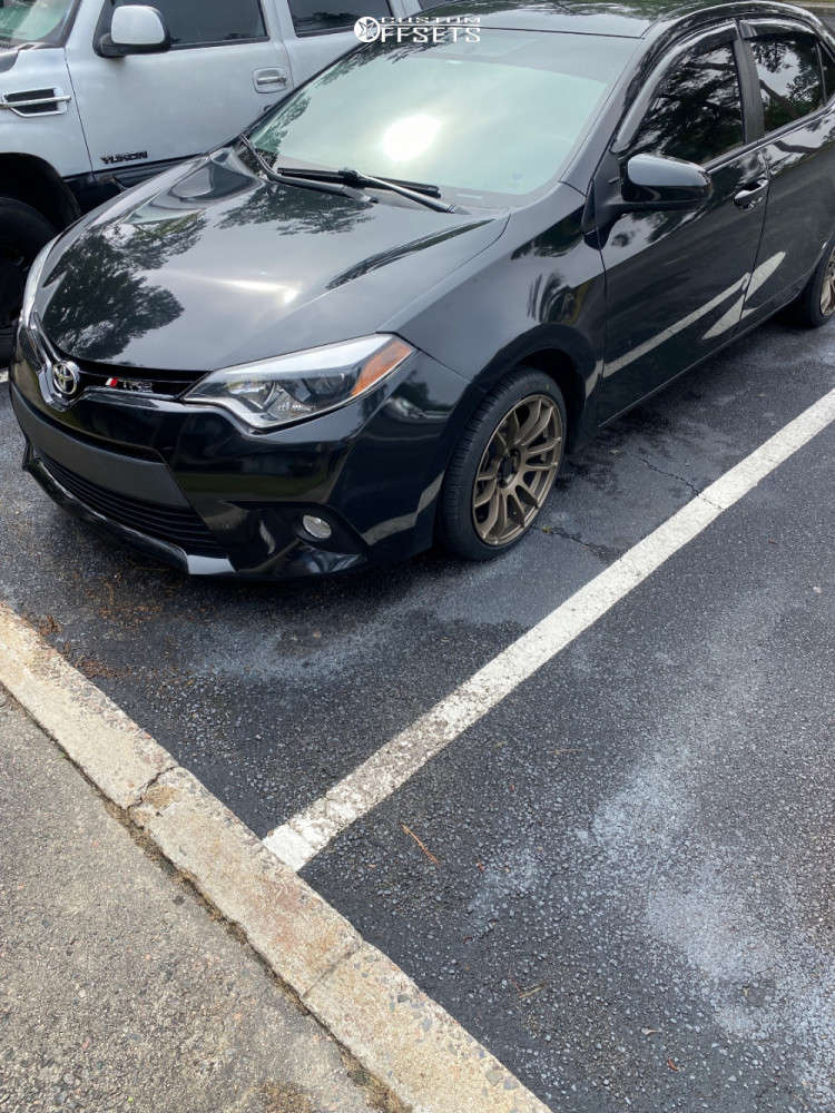 2016 Toyota Corolla with 17x8 35 AVID1 AV20 and 215/40R17 Nankang NS-25 ...