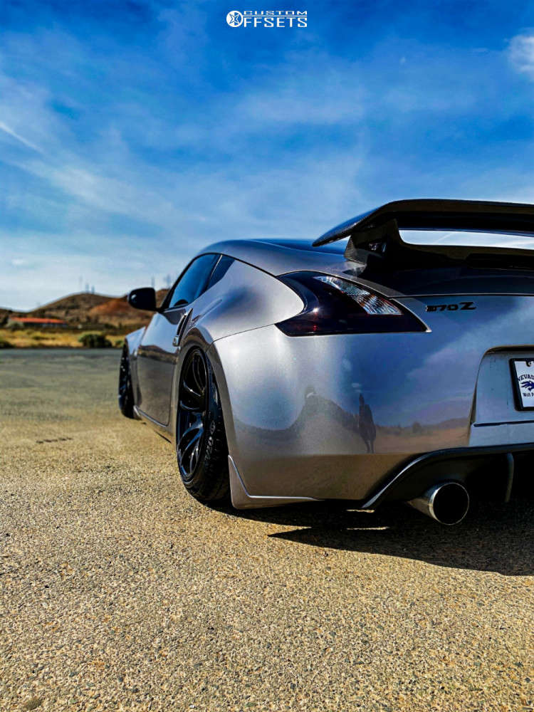 2010 Nissan 370Z with 18x9.5 22 ESR Sr08 and 225/40R18 Otani Kc2000 and ...