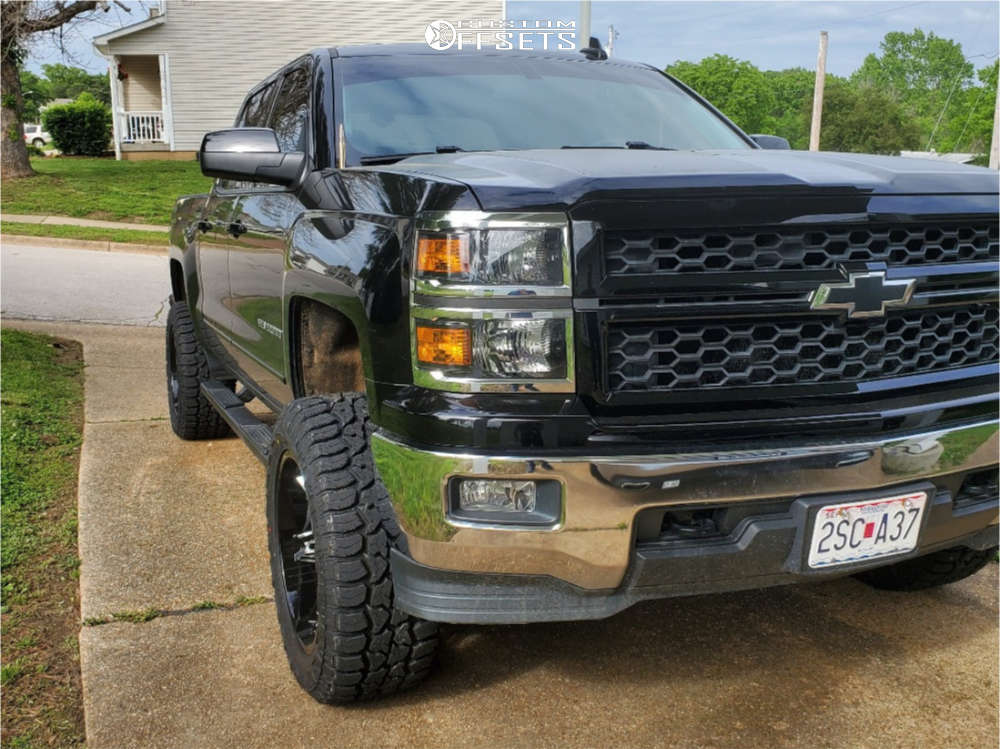 2015 Chevrolet Silverado 1500 with 20x10 -25 Vision Razor and 33/12 ...