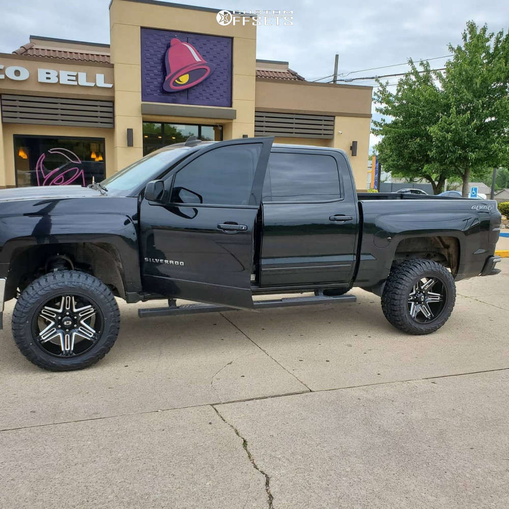 2015 Chevrolet Silverado 1500 with 20x10 -25 Vision Razor and 33/12 ...