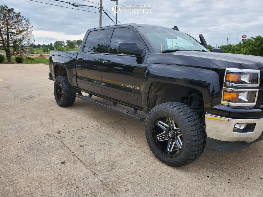 2015 Chevrolet Silverado 1500 with 20x10 -25 Vision Razor and 33/12 ...
